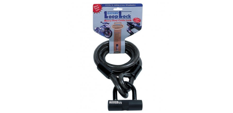 Oxford Loop Cable Lock available from Motoden Central London